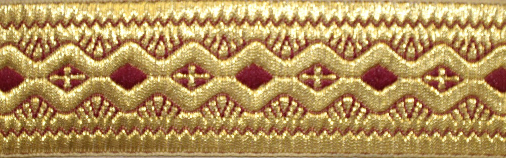 Cross and Diamond Metallic Galloon Ref#07-27(BY YARD) – Chagall Design ...